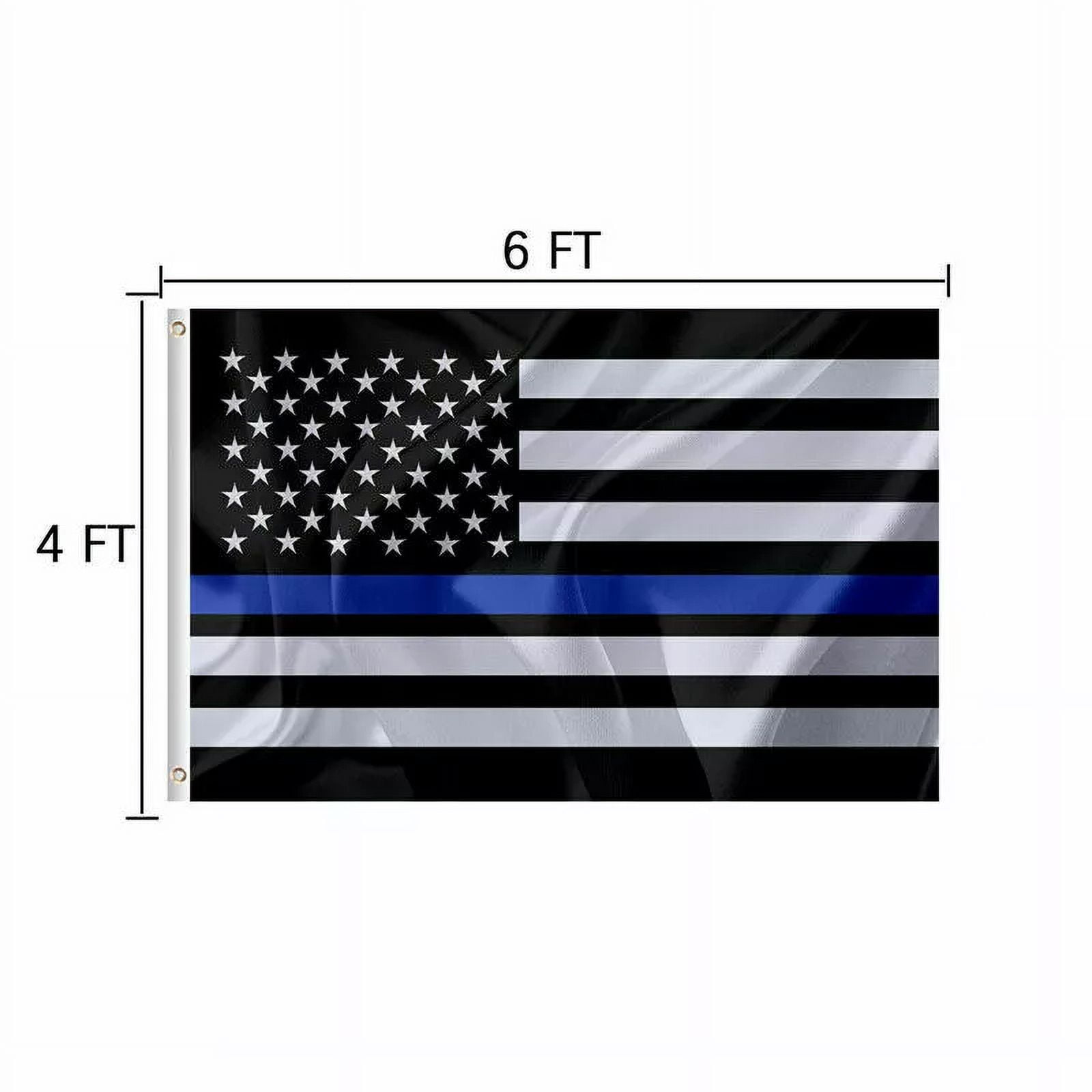 Blue Lives Matter A Thin Blue Line Police Law Enforcement Flag 4x6 Feet ...