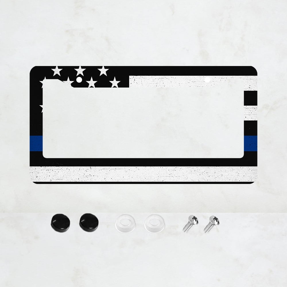 Blue Lives Matter License Plate Prame Aluminum Rust-Proof Auto Parts ...