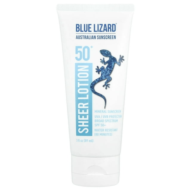 Blue Lizard Australian Sunblock, Sheer Body Lotion, SPF 50+ Sunscreen ...