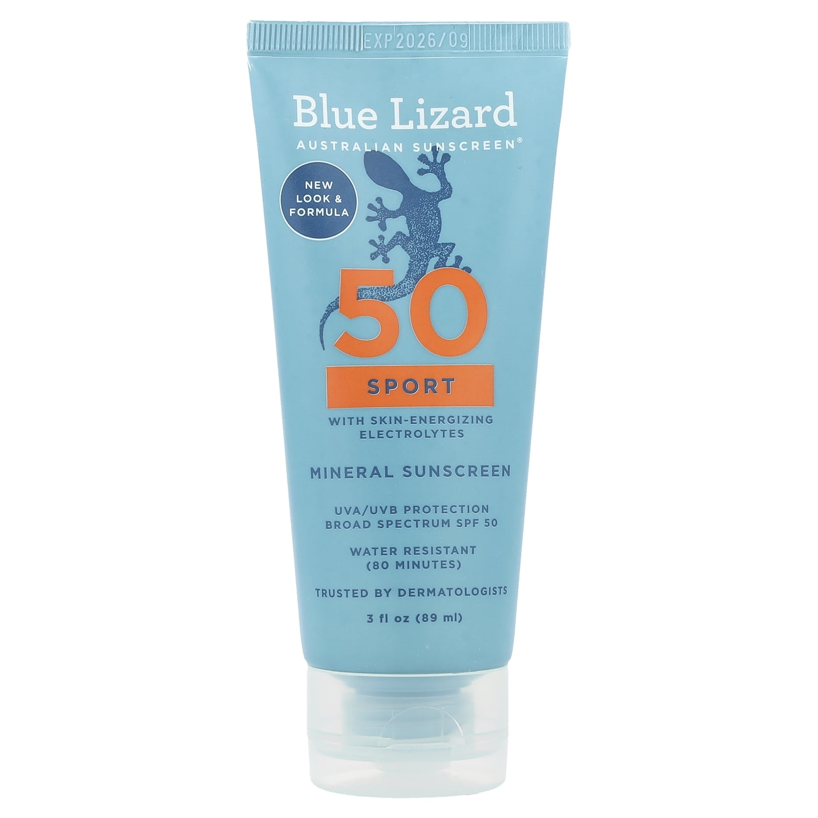 Blue Lizard Australian Sunscreen Sport Mineral Sunscreen, SPF 50, 3 fl ...