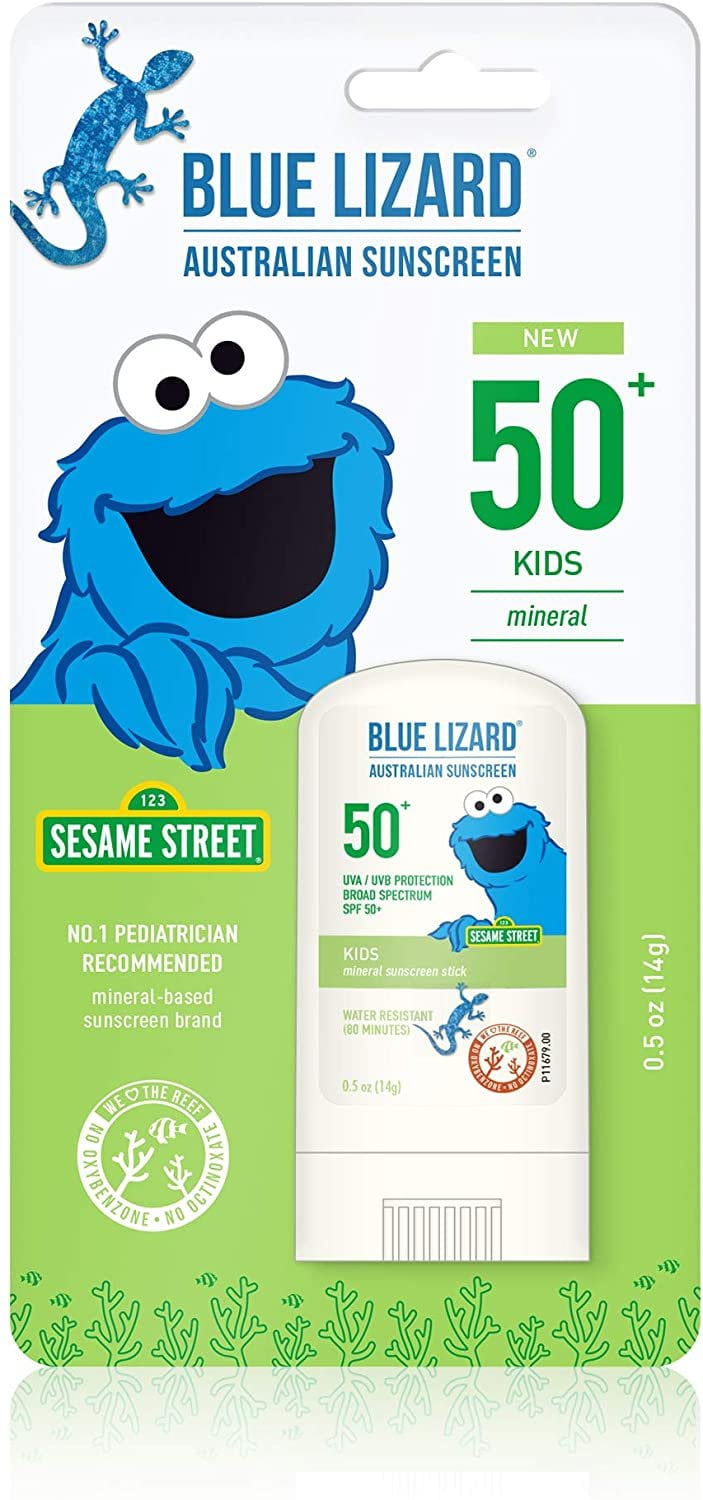Blue Lizard Kids Mineral Sunscreen Stick for Sensitive Skin, Zinc Oxide ...