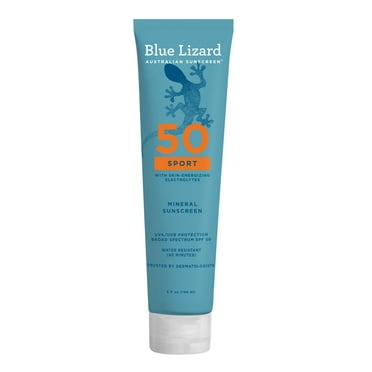 Blue Lizard Sensitive SPF 50 Mineral Sunscreen Lotion, Broad Spectrum ...