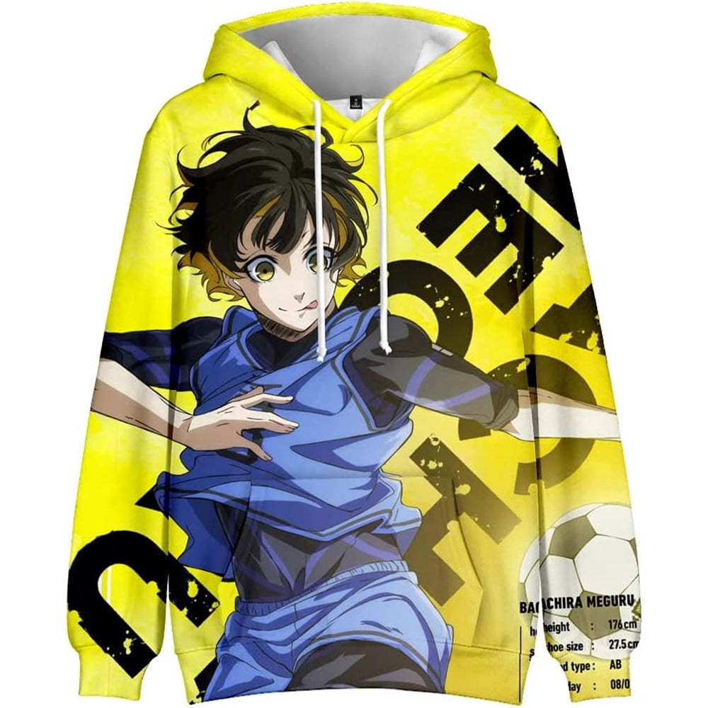 Blue Lock 3D Anime Printed Sweatshirt Men Women Long Sleeve Harajuku ...
