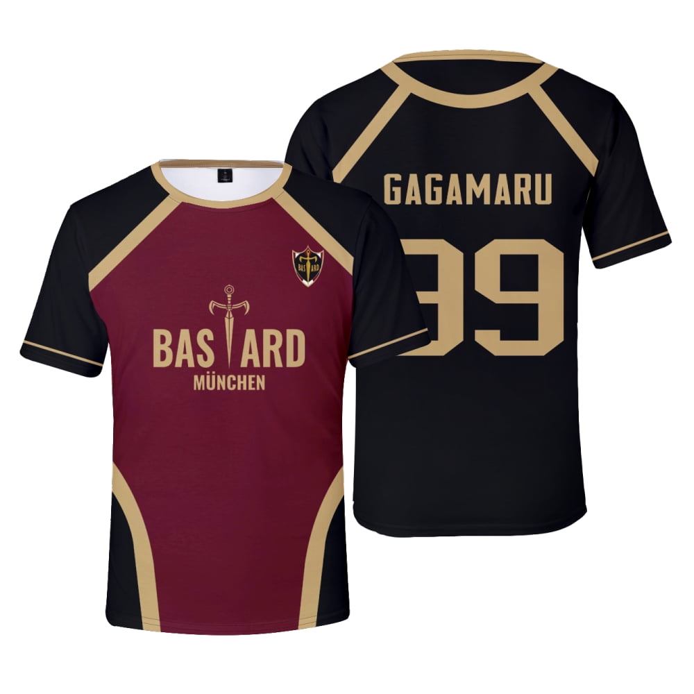 Blue Lock Anime Bastard Munchen Football Jersey Crewneck Short Sleeve ...