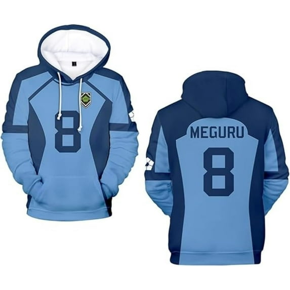 Blue Lock Anime Cosplay Unisex Cotton-Blend Long Sleeve Pullover Hoodie ...