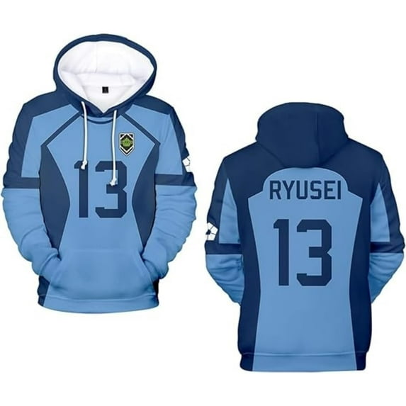 Blue Lock Anime Cosplay Unisex Cotton-Blend Long Sleeve Pullover Hoodie ...