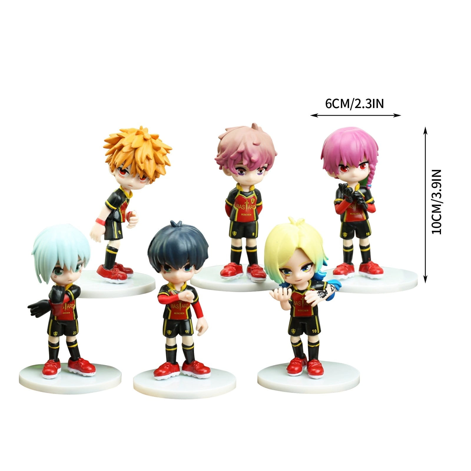 Blue Lock Anime Figures Sets, 3.9" Blue Lock Action Figures - Nagi Rin ...