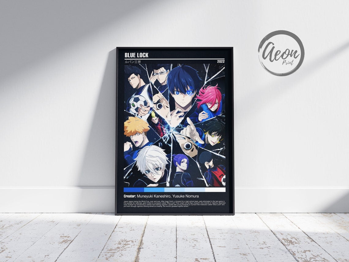Blue Lock Anime Manga Poster Minimalist Anime Poster Minimalist Poster ...