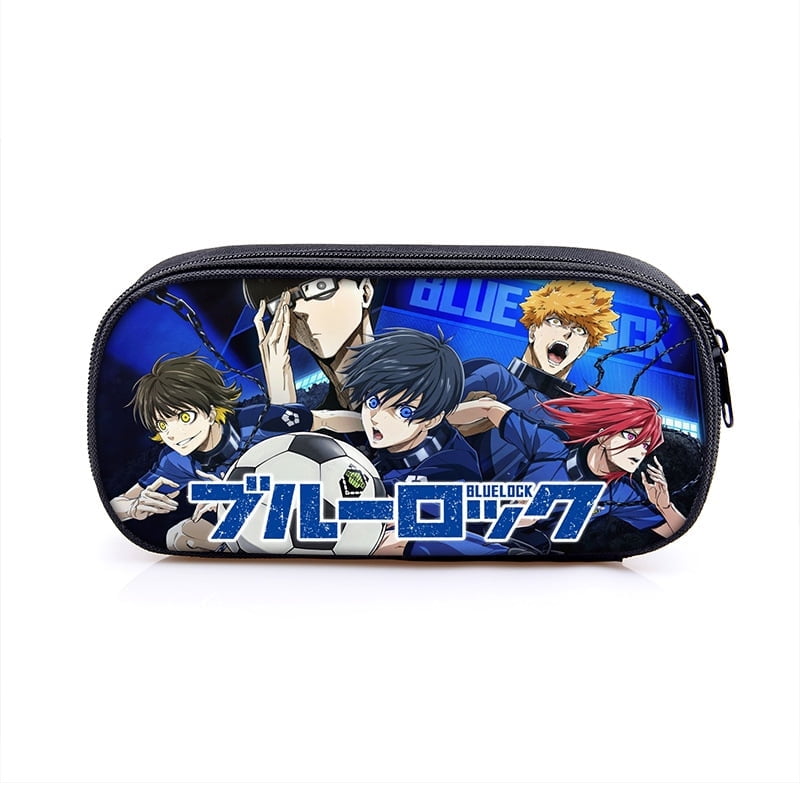 Blue Lock Anime Peripheral Pencil Case Vertical Square Stationery Bag ...