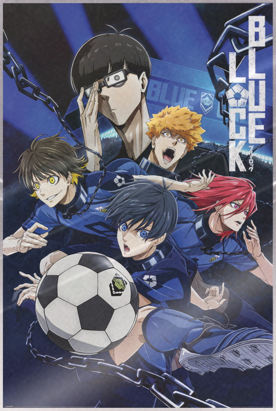 Blue Lock - Anime Soccer TV Show Poster (Characters) (Size: 24" x 36 ...