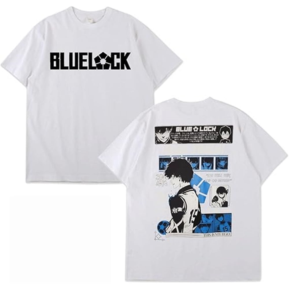 Blue Lock Anime T-Shirt Merch Summer Fashion Short Sleeve Casual Tops ...