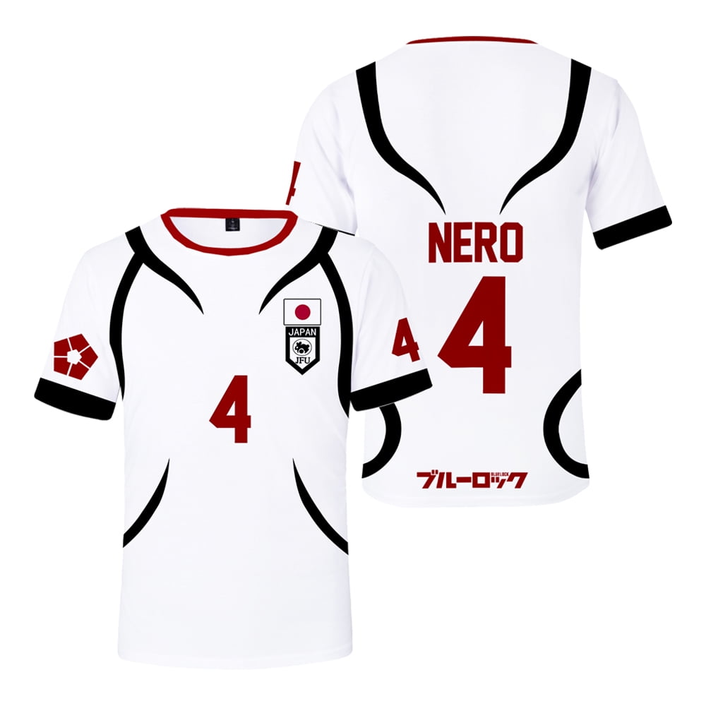 Blue Lock Anime T-shirt Cosplay Jersey Shirts Crewneck Short Sleeve Tee ...