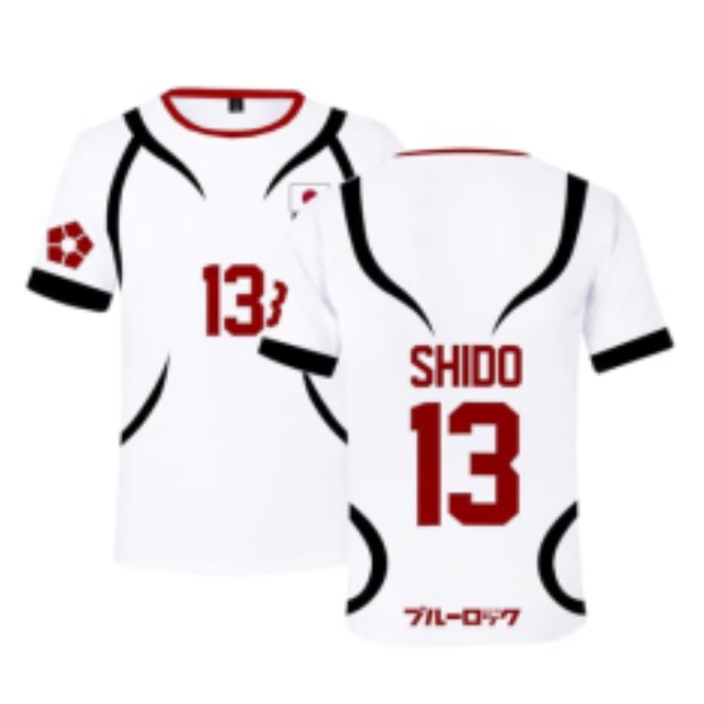 Blue Lock Anime T-shirt Cosplay Jersey Shirts Crewneck Short Sleeve Tee ...