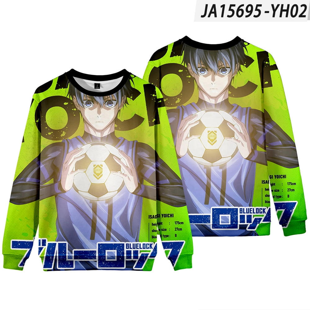 Blue Lock Cosplay Clothes Merch Long Sleeve Crewneck Sweatshirt For Men ...