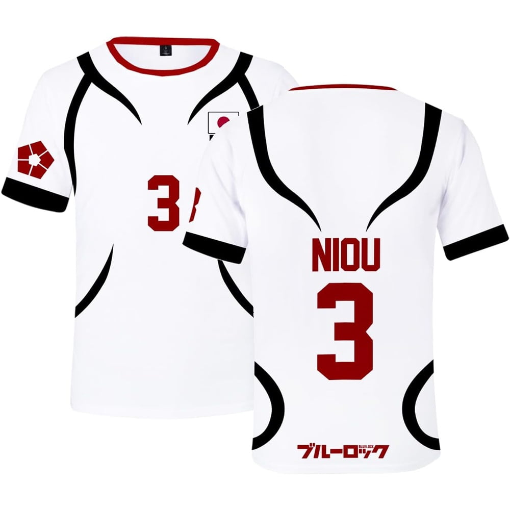 Blue Lock Cosplay Tee white merchandising casual short sleeve unisex t ...