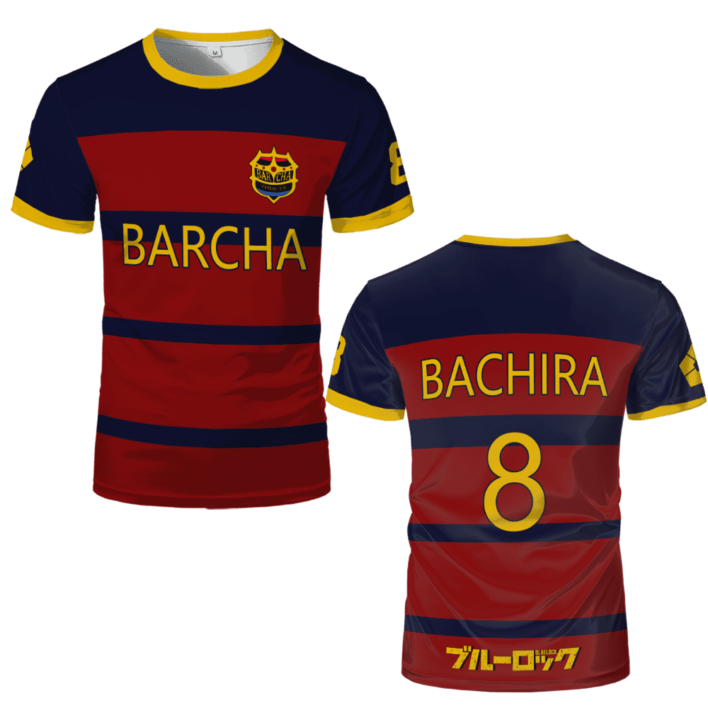 Blue Lock FC Barcha Cartoon Anime Cosplay Men Jersey Summer Short ...