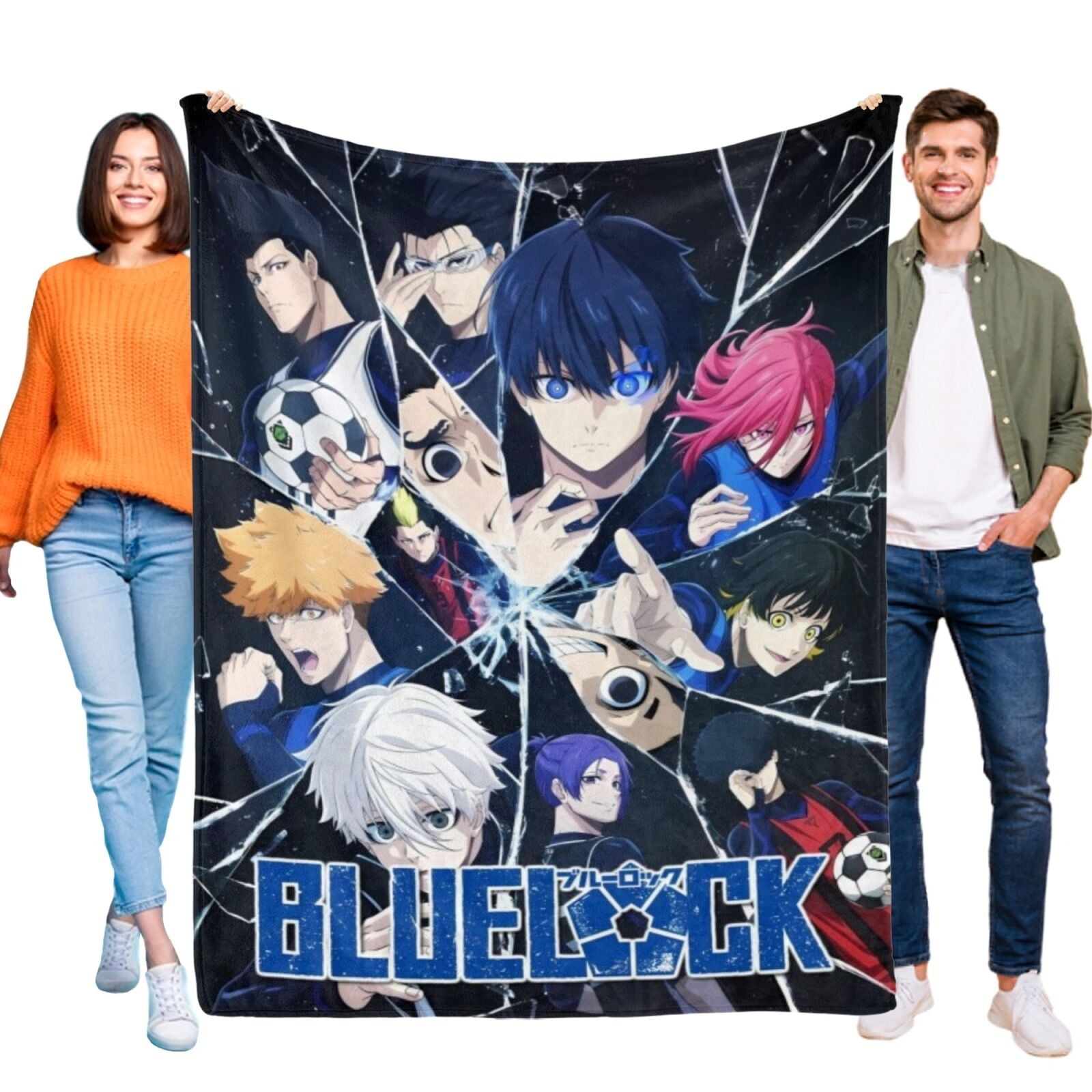 Blue Lock Fannel Blanket Soft Bed Sofa Throw Birthday Gift All Season ...