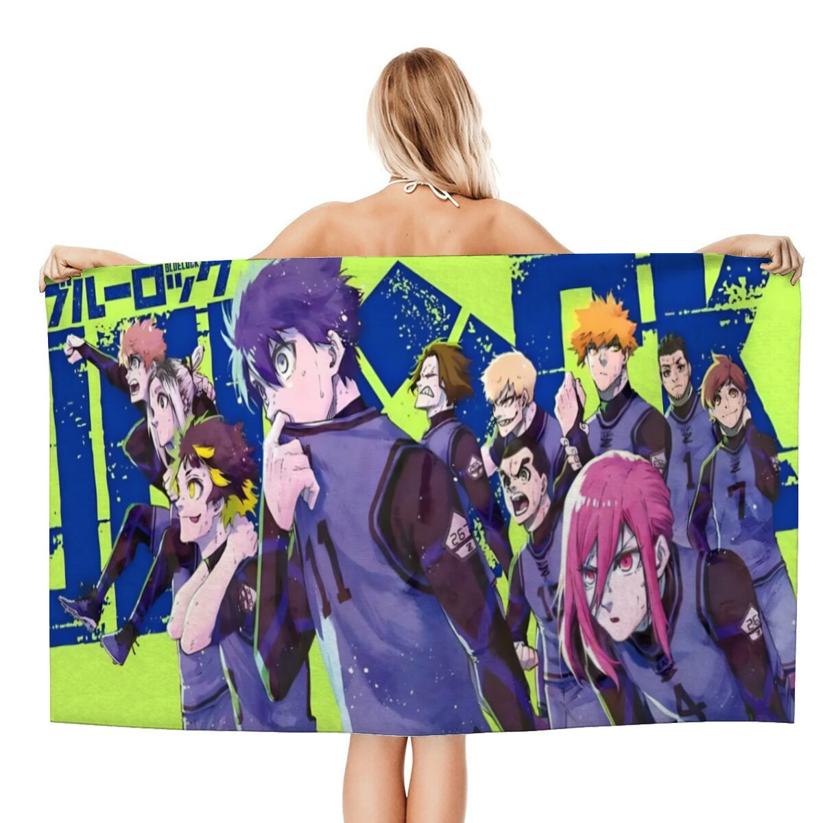 Blue Lock Gifts Beach Towel for Women Girl Birthday Inspired Fan Bath ...