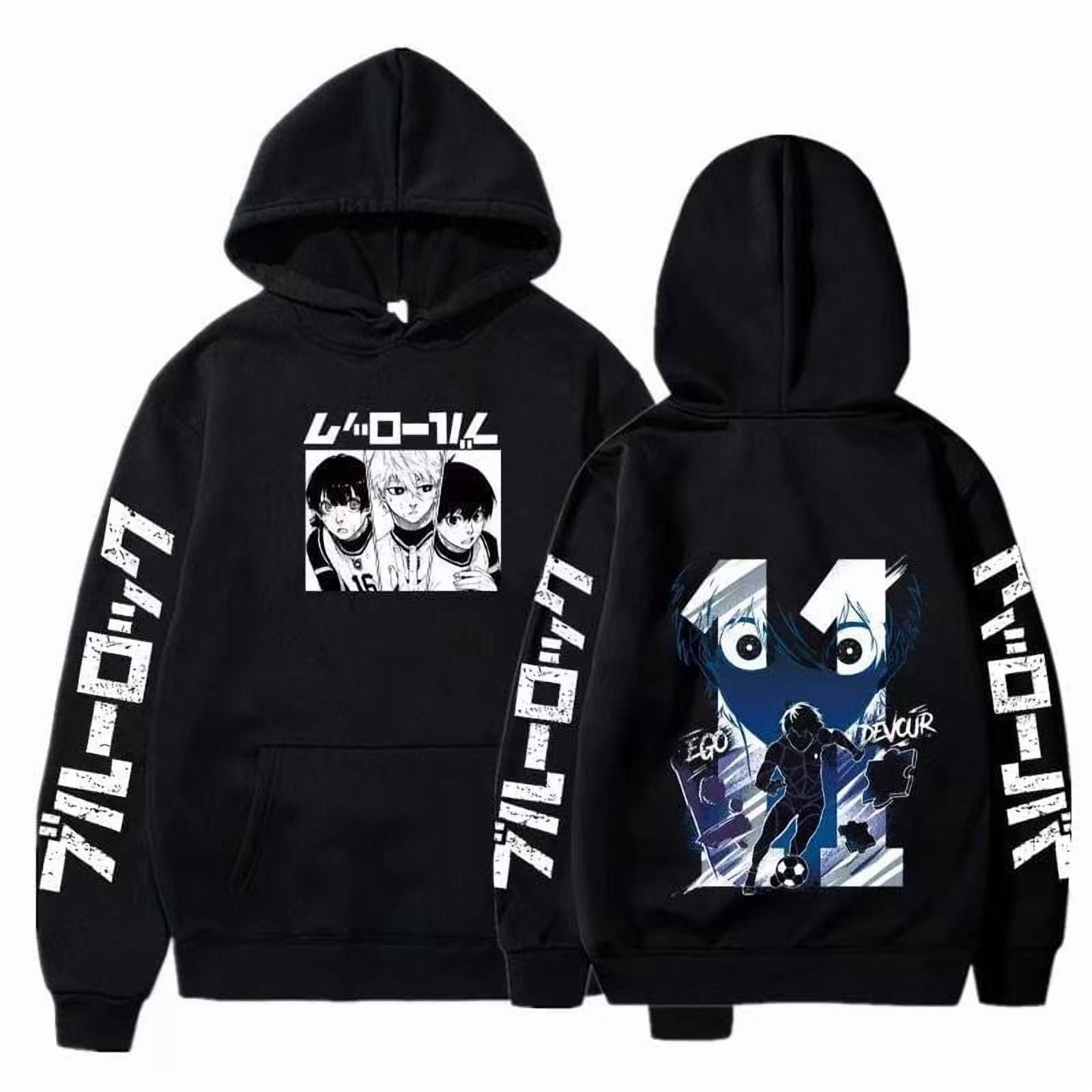 Blue Lock Hoodie – Anime Print Oversized Pullover Sweatshirt for Men ...