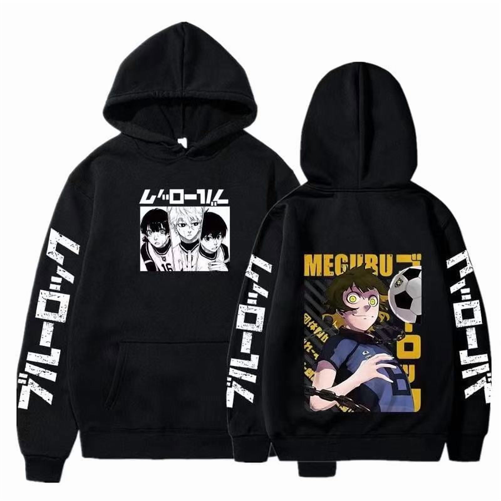 Blue Lock Hoodie – Anime Print Oversized Pullover Sweatshirt for Men ...