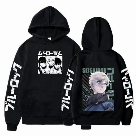 Blue Lock Hoodie – Anime Print Oversized Pullover Sweatshirt for Men ...