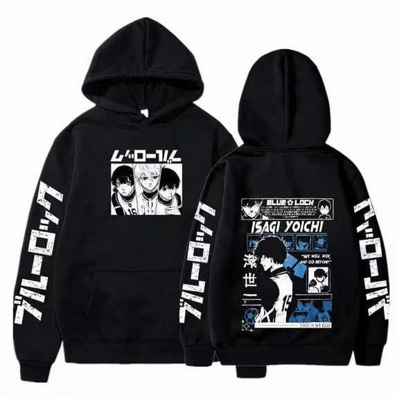 Blue Lock Hoodie – Anime Print Oversized Pullover Sweatshirt for Men ...