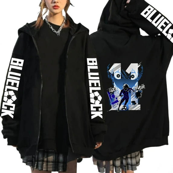 Blue Lock Hoodie – Anime Zip Up Jacket with Printed Design, Casual ...