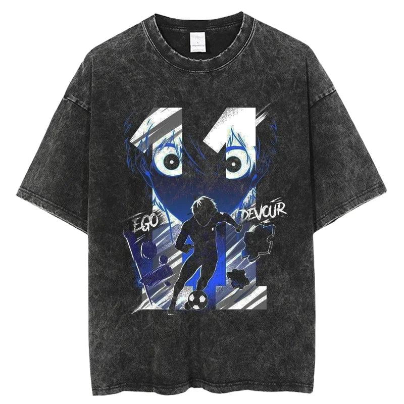 Blue Lock Isagi Ego Devour Oversized Vintage T-Shirt_1 - Walmart.com