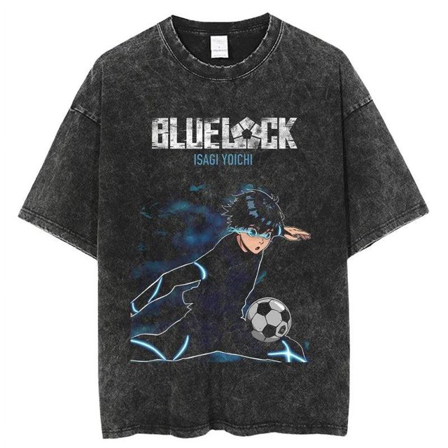 Blue Lock Isagi Visionary Striker Oversized Vintage T-Shirt_1 - Walmart.com