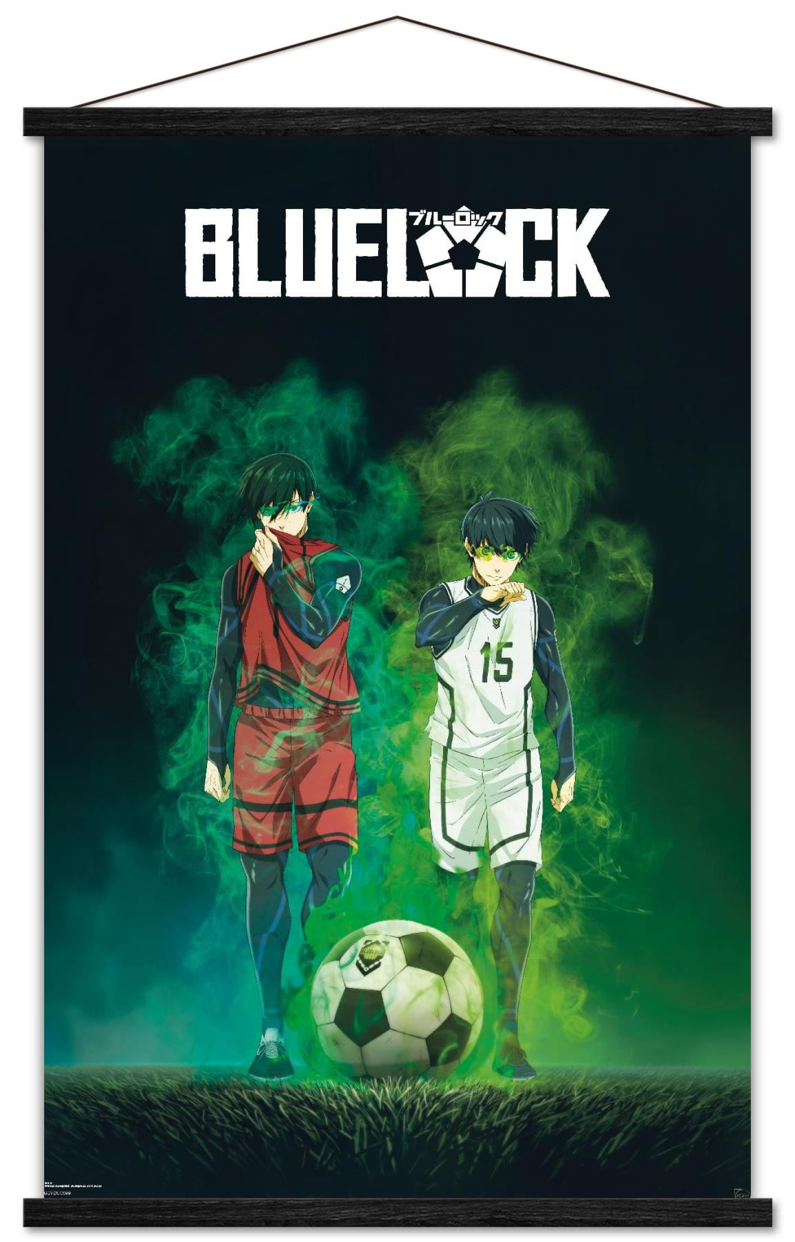 Blue Lock - Isagi v Rin Wall Poster with Magnetic Frame, 22.375" x 34 ...