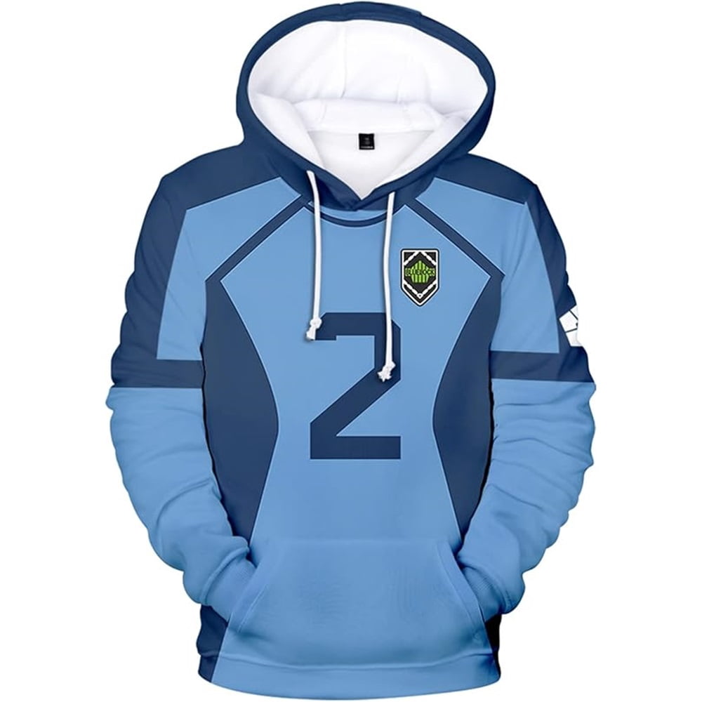 Blue Lock Merch Hoodie Long Sleeve New 3D Printed Logo Unisex ...
