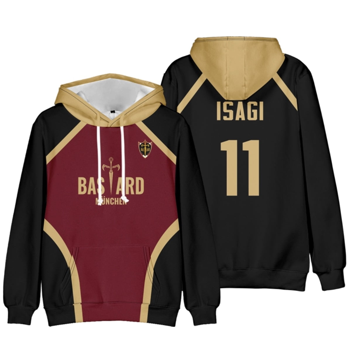 Blue Lock Munchen Yoichi Isagi Team Uniform Merch Hooded Sweatshirt ...