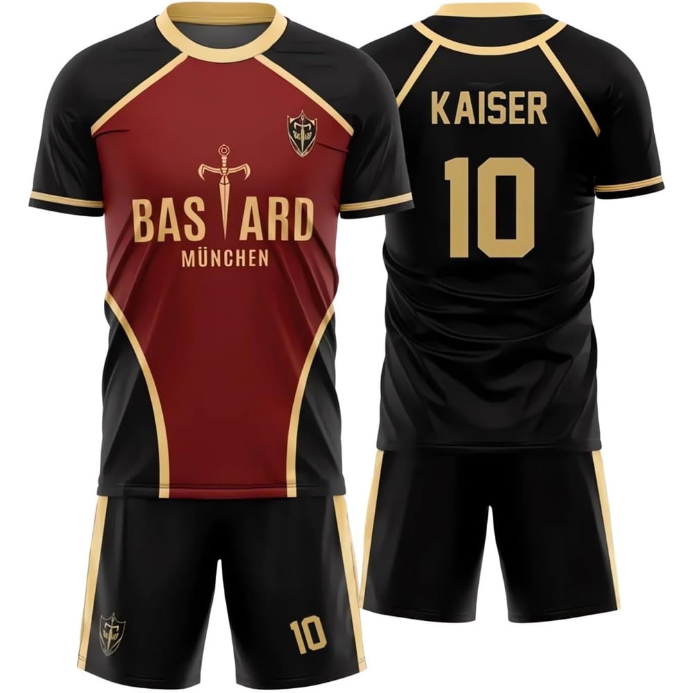 Blue Lock Munich Merch Yoichi Isagi Black Casual Short Sleeve T-shirt ...