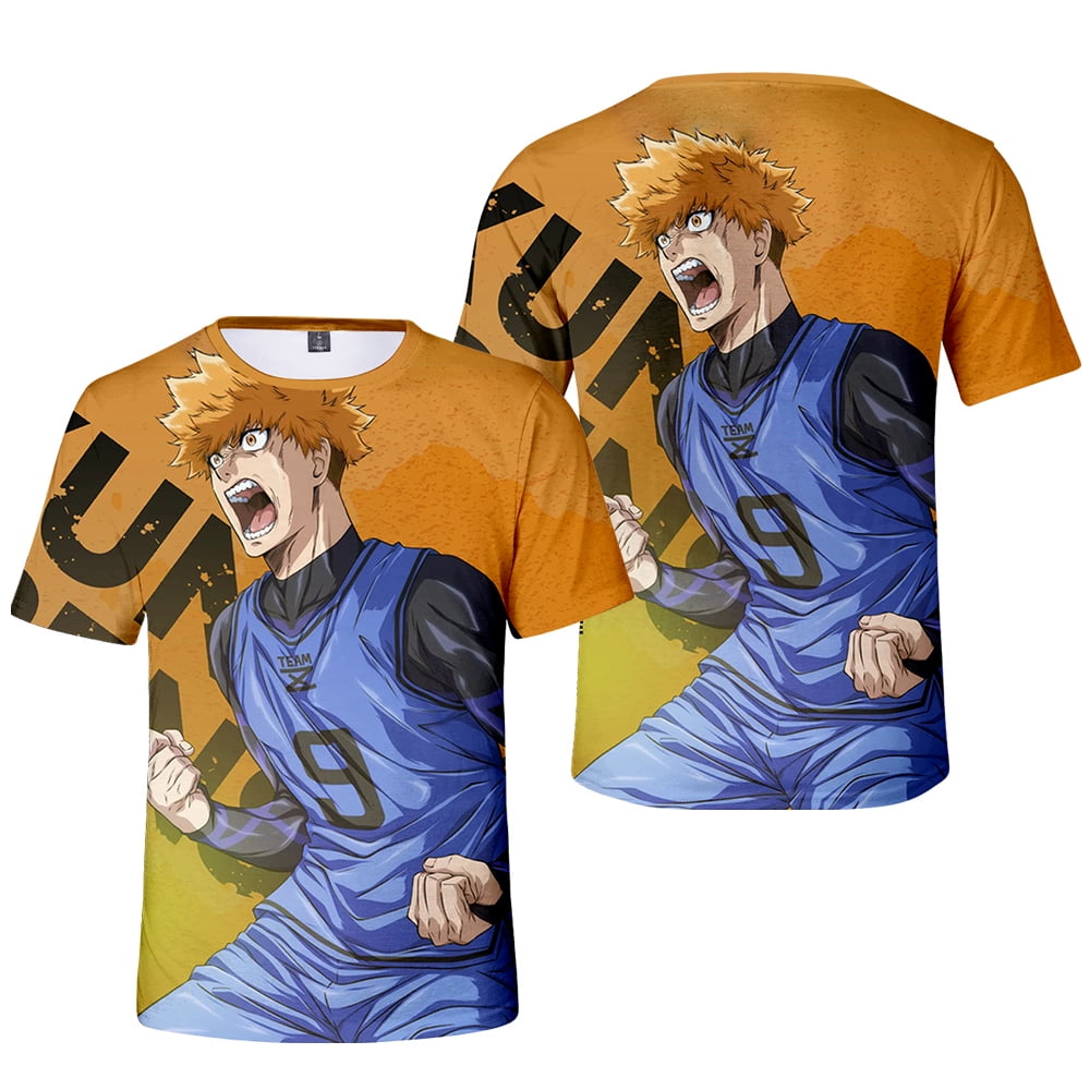 Blue Lock T-Shirt Merch Sports Football Cosplay Shirt Summer For Men ...