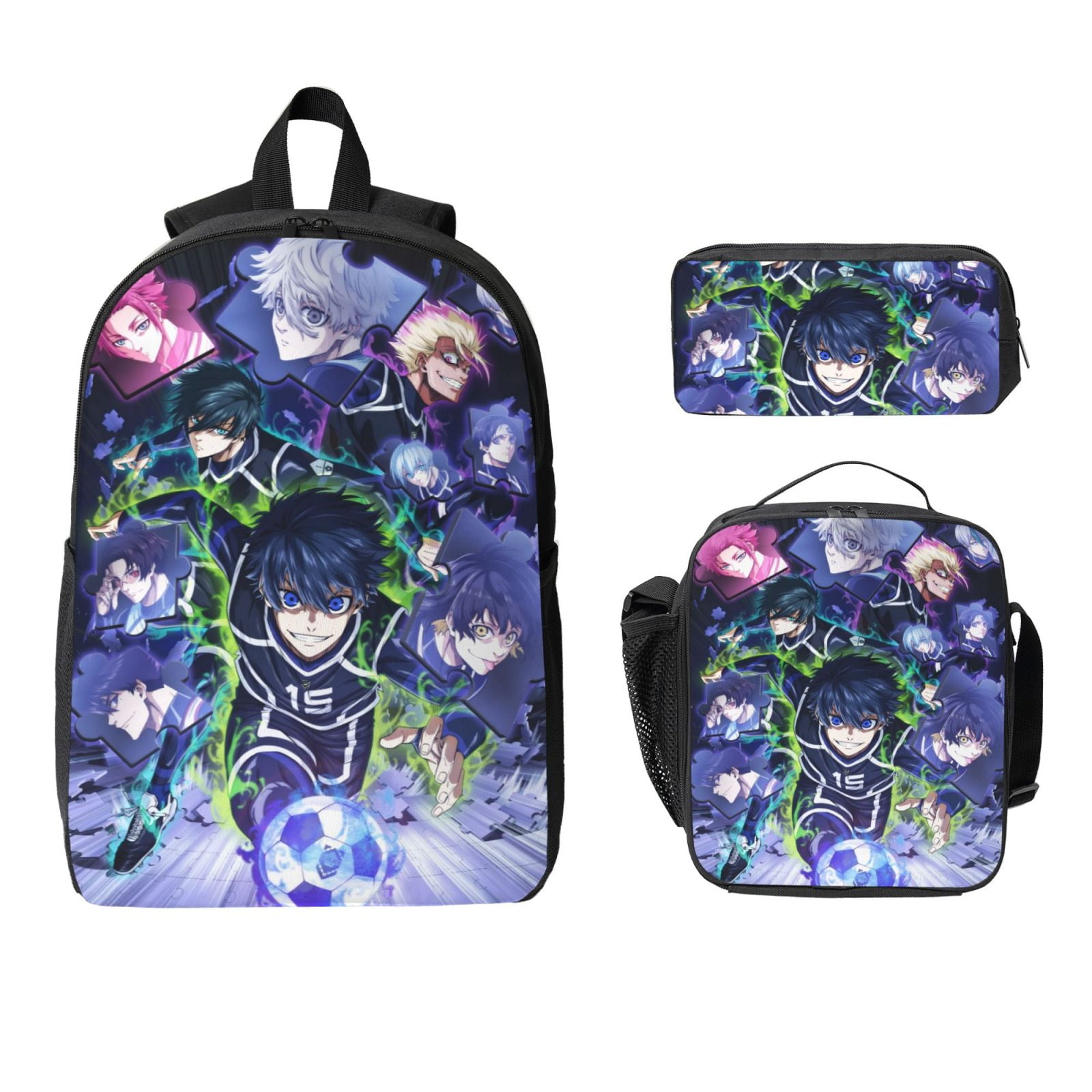 Blue Lock Three piece backpack set young backpack combination backpack ...
