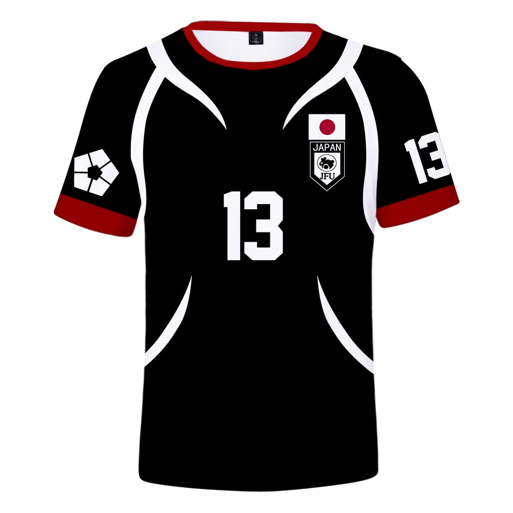 Blue Lock U20 Cosplay Merch Anime Black T-Shirt Casual Short Sleeved T ...