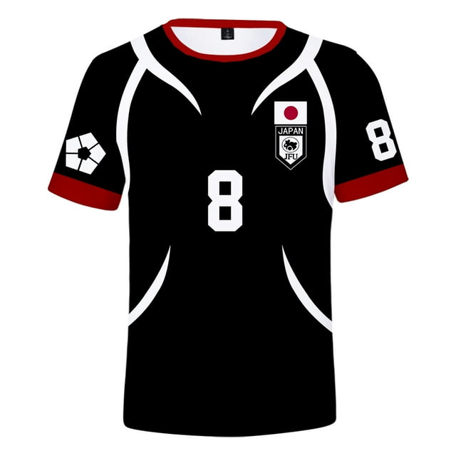 Blue Lock U20 Cosplay Merch Anime Black T-Shirt Casual Short Sleeved T ...
