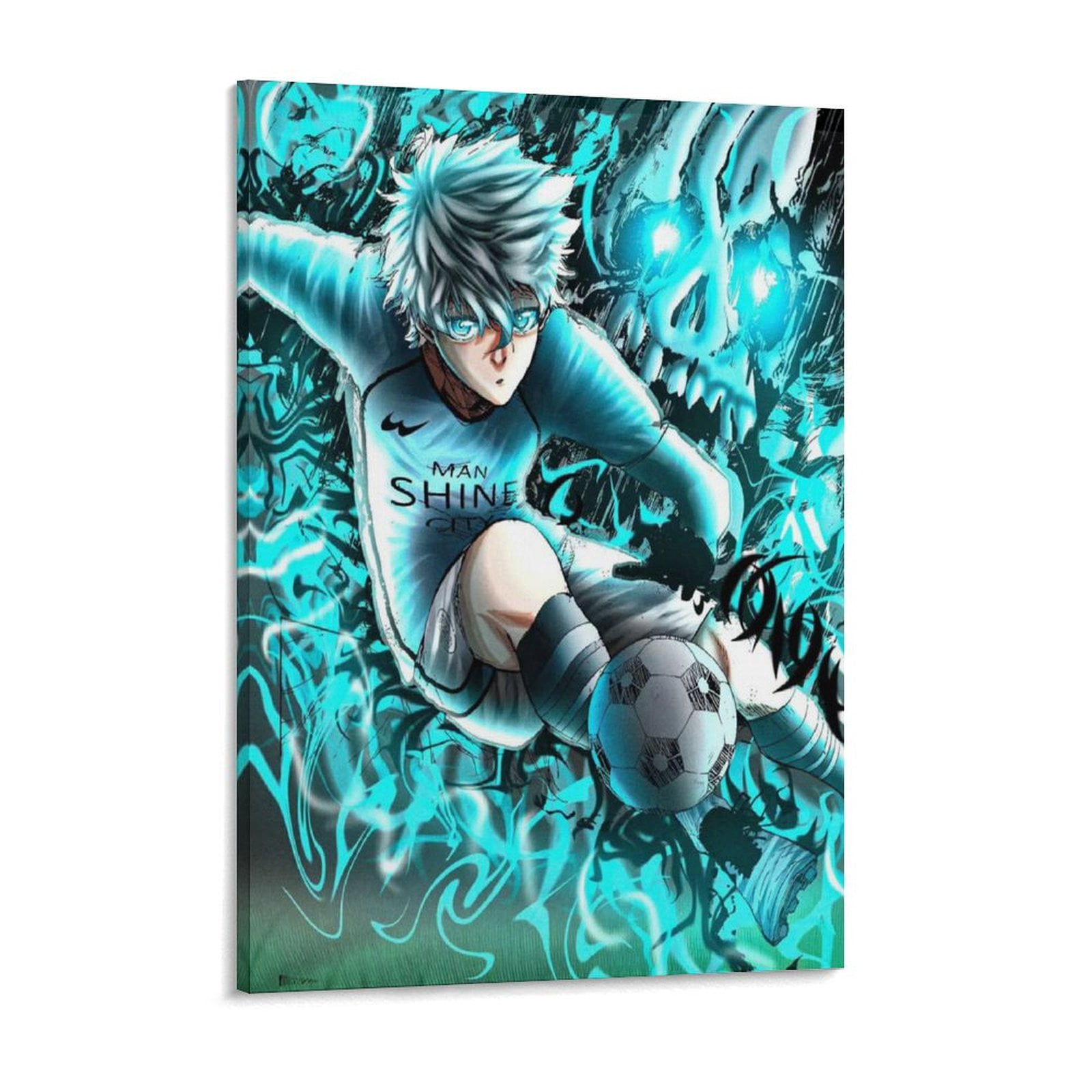 Blue Lock Wall Art, Canvas Hanging Painting, Artwork for Living Room ...