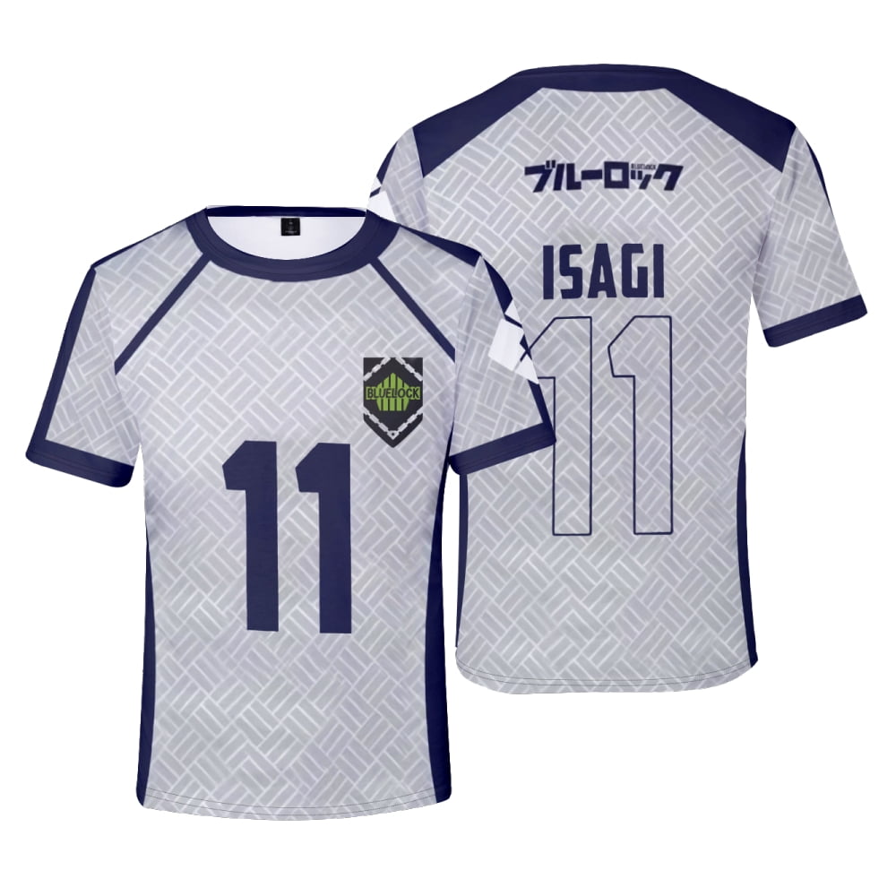 Blue Lock Yoichi Isagi Cosplay T-shirts Short Sleeved Sports Shirt ...