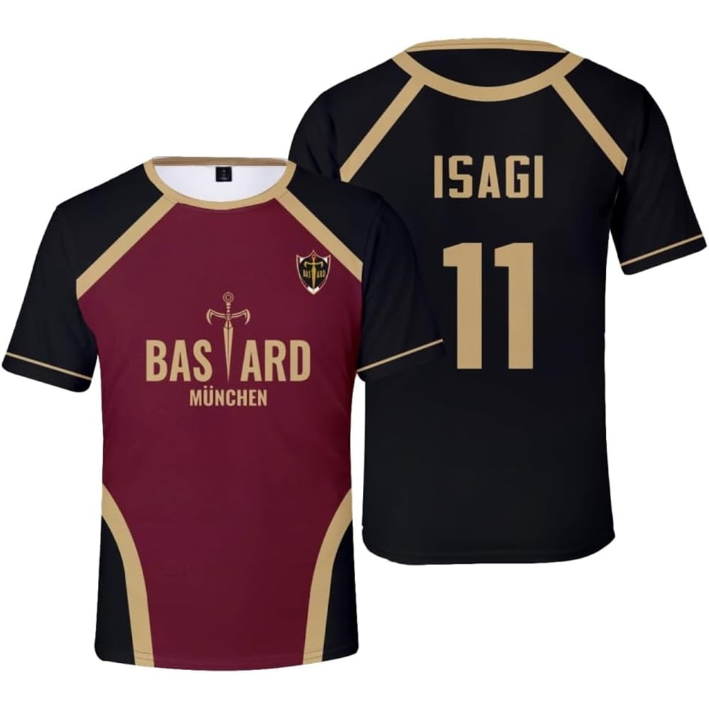 Blue Lock Yoichi Isagi - Cosplay, anime design, unisex, black and red T ...