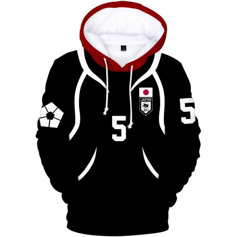 Blue Lock anime 3D printed unisex Long Sleeve with pocket Harajuku ...