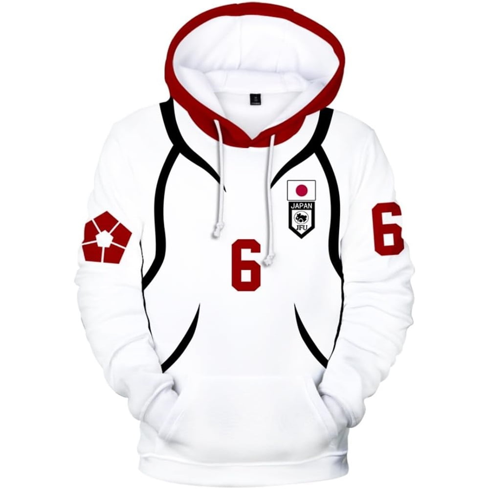 Blue Lock anime 3D printed unisex Long Sleeve with pocket Harajuku ...