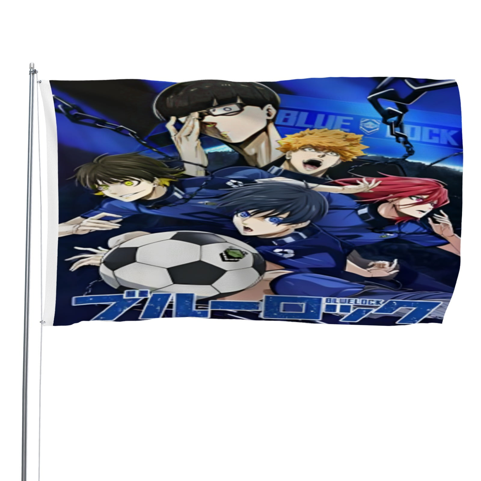 Blue Lock flag perfect for outdoor decoration, can be hung indoors ...