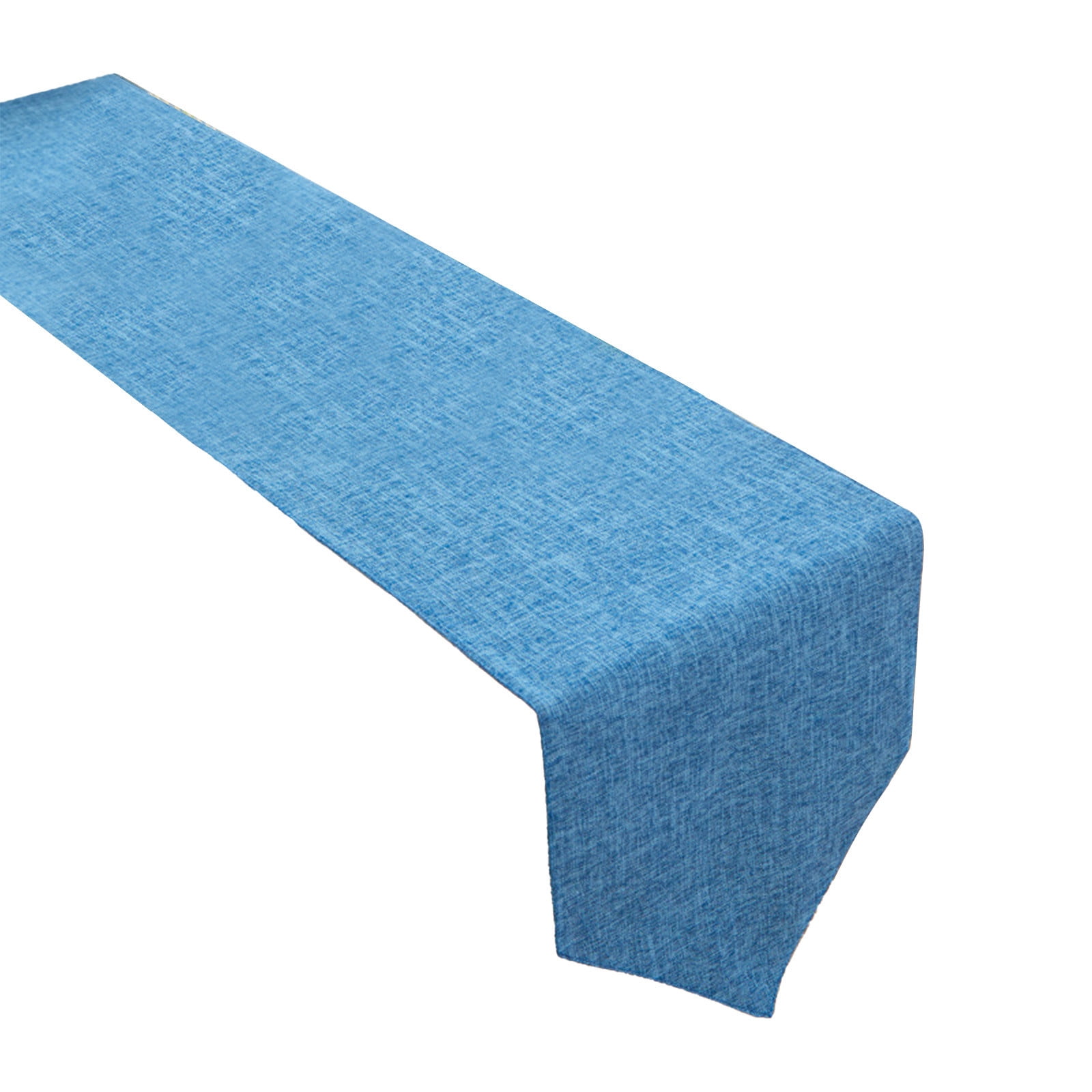 Blue Long Sheer Table Runner With Nylon Spandex Blend, Wrinkle ...