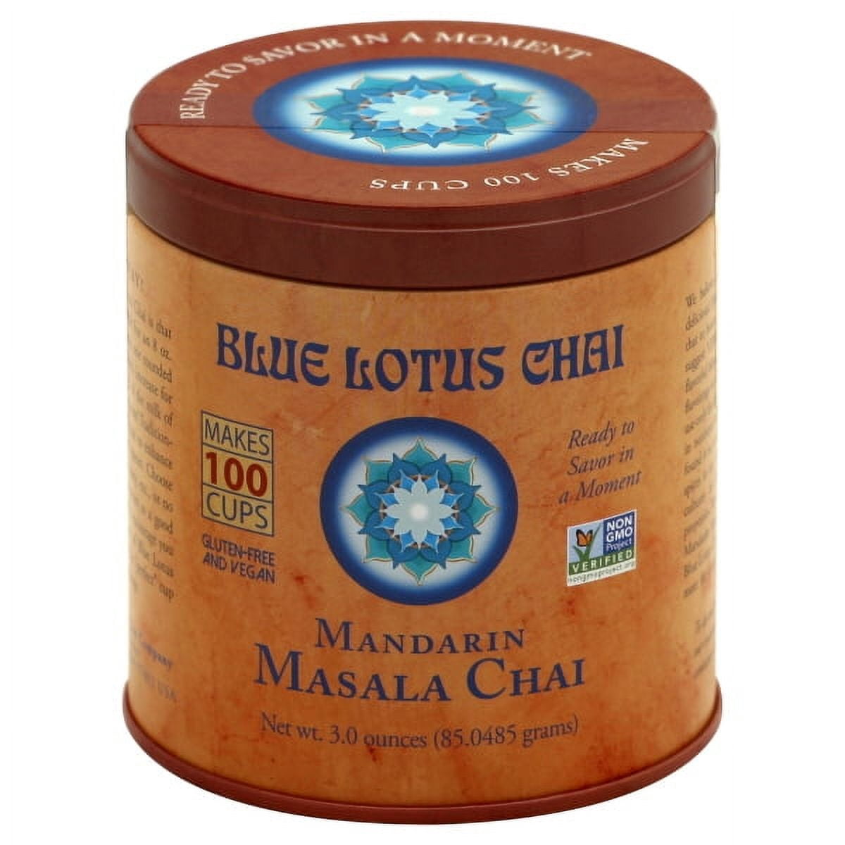 Blue Lotus Chai - Mandarin Flavor Masala Chai - Makes 100 Cups - 3 ...