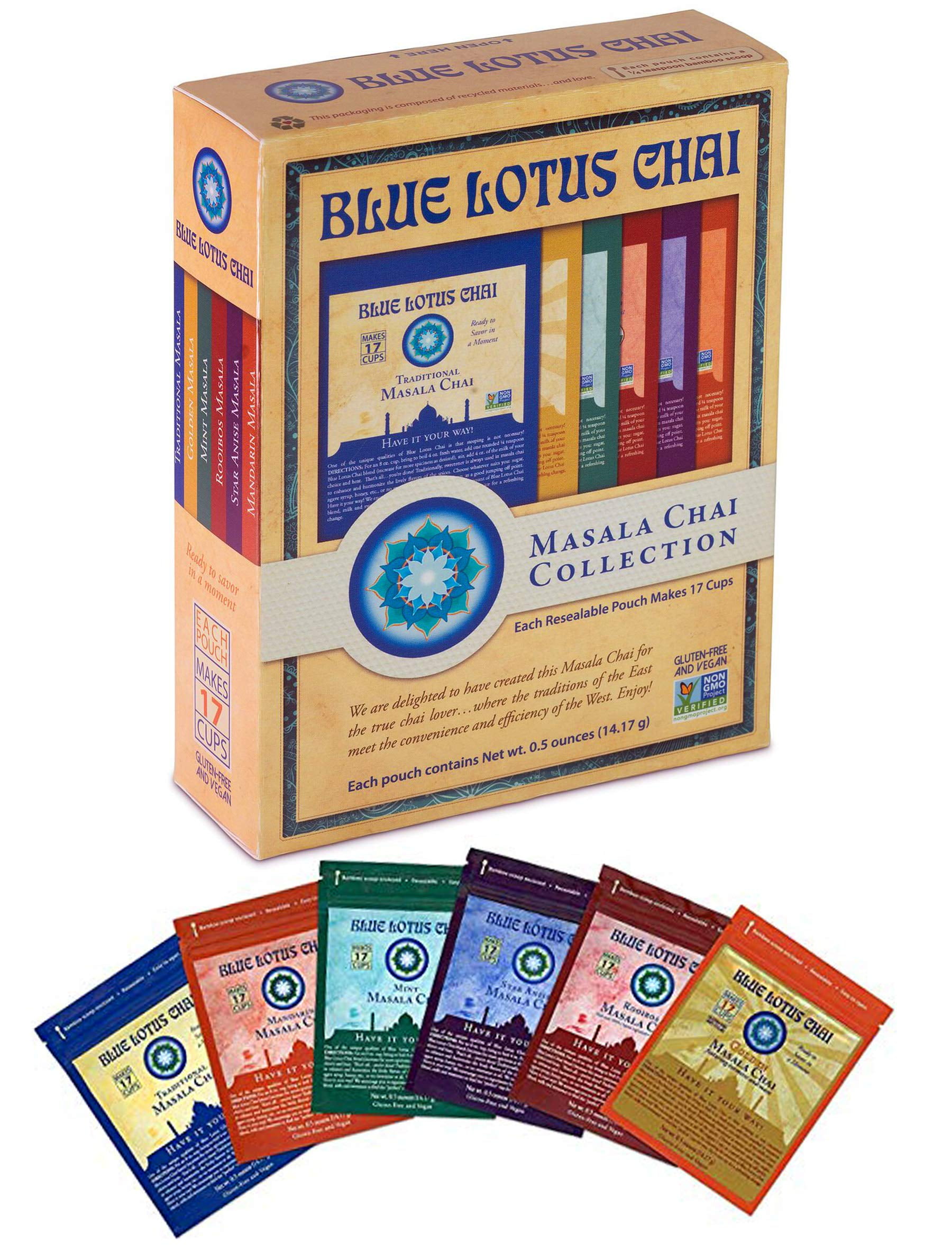 Blue Lotus Chai - Masala Chai Collection - Six Varieties - 0.5 oz each ...
