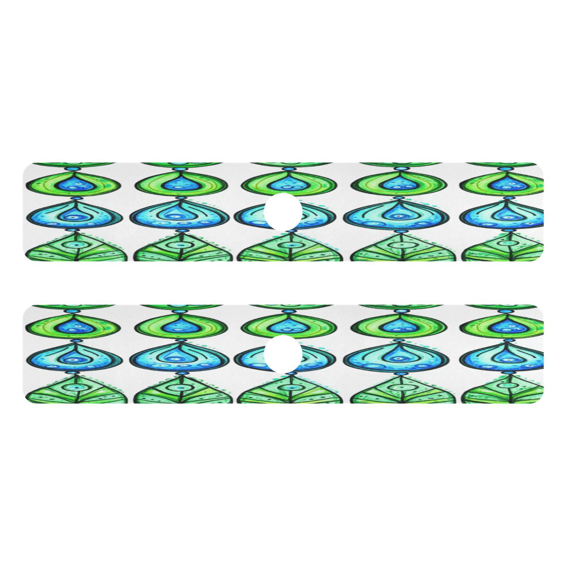 Blue Lotus on Water Extra Long Silicone Algae Sink Mat 30x5.4in 2 Pack ...
