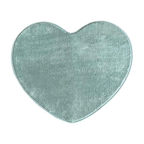 Blue Love Themed Soft Decorative Rug With Heart Design, Machine ...