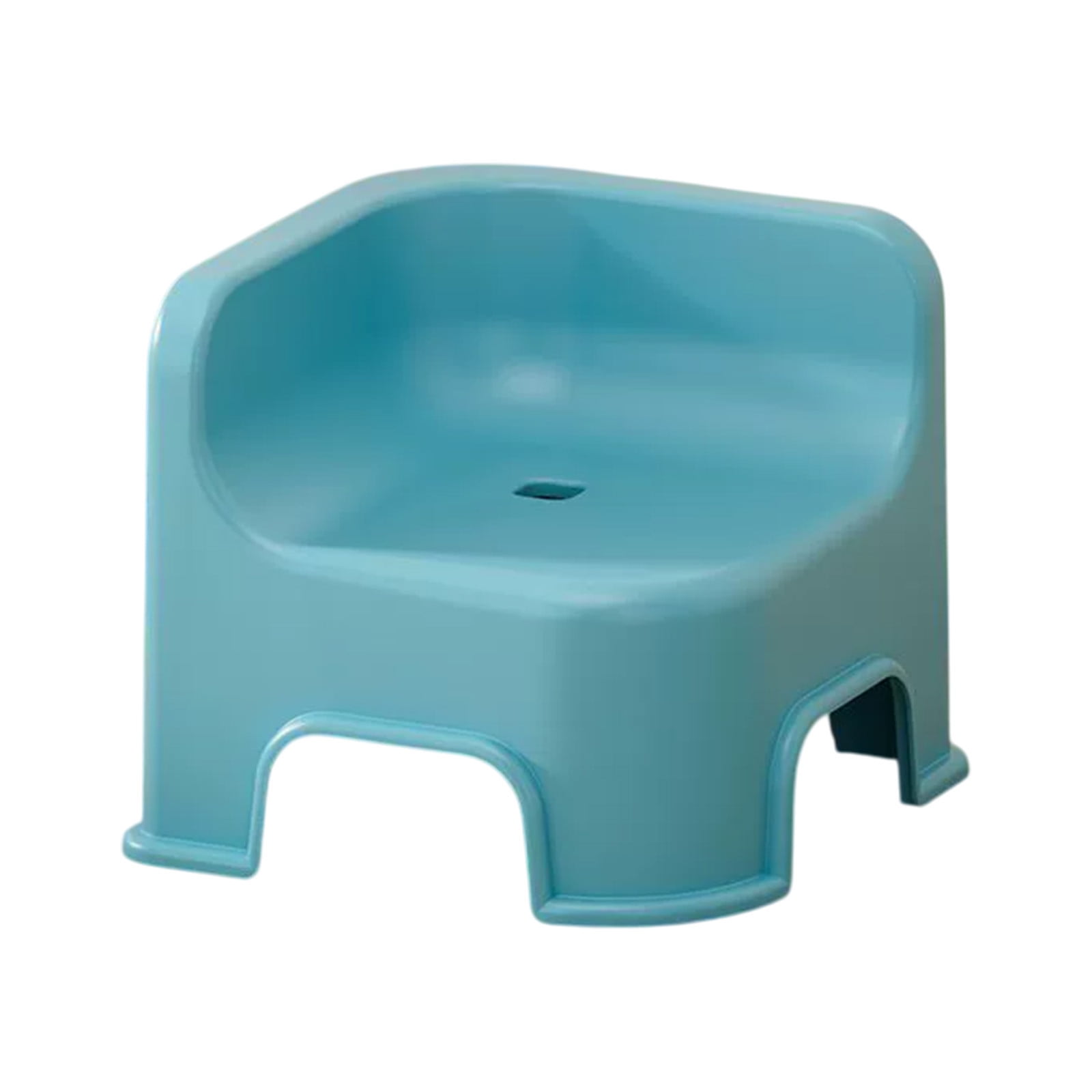 Blue Low-Profile Shower Stool With Wide Base Design For Stable Footing ...