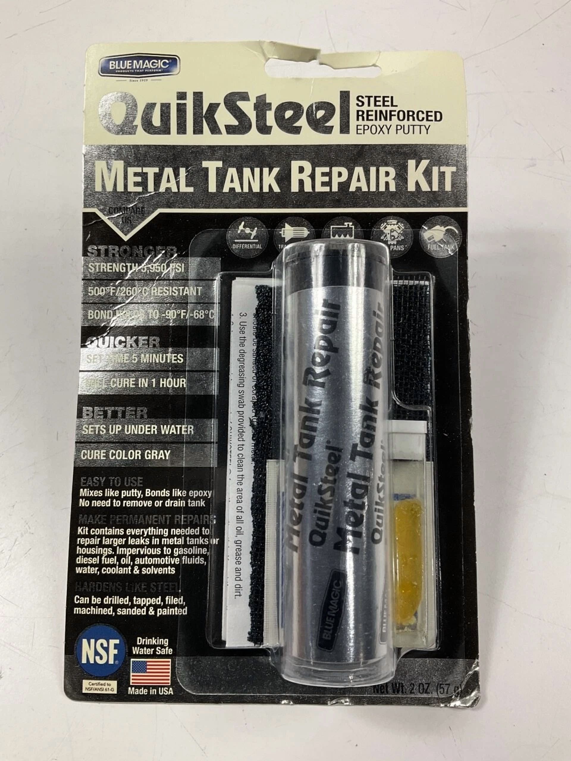 Blue Magic 6022Ktri Metal Fuel Gas Tank Repair Kit Epoxy Putty, 2 Oz ...